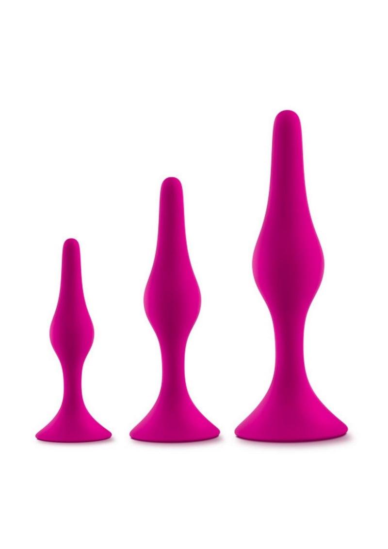 Luxe Beginner Plug Kit Silicone Butt Plugs 3 Sizes – After Dark Toys
